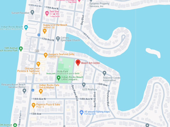 indian rocks beach art center 10 map