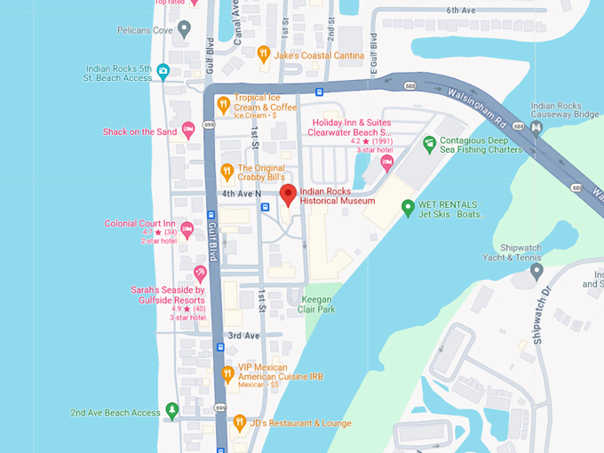 indian rocks historical museum 10 map