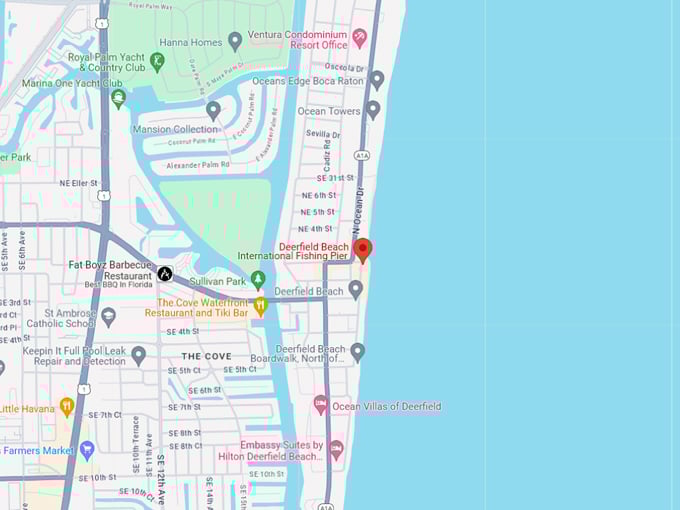 international fishing pier 10 map