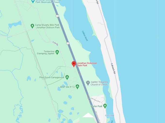 jonathan dickinson state park 10 map