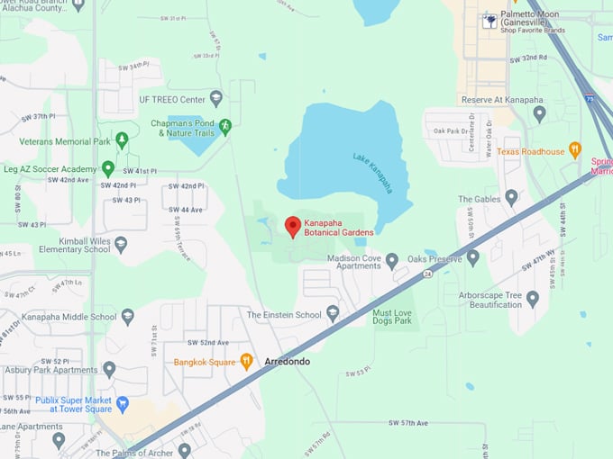kanapaha botanical gardens 10 map