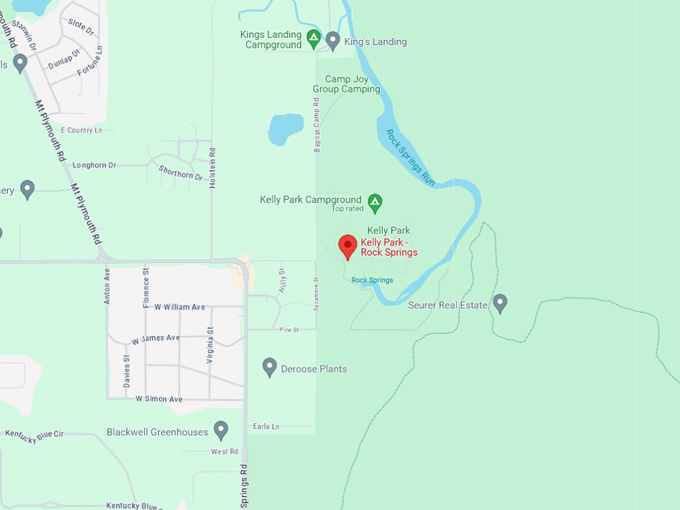 kelly park rock springs 10 map