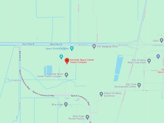 kennedy space center lunch with astronaut 10 map