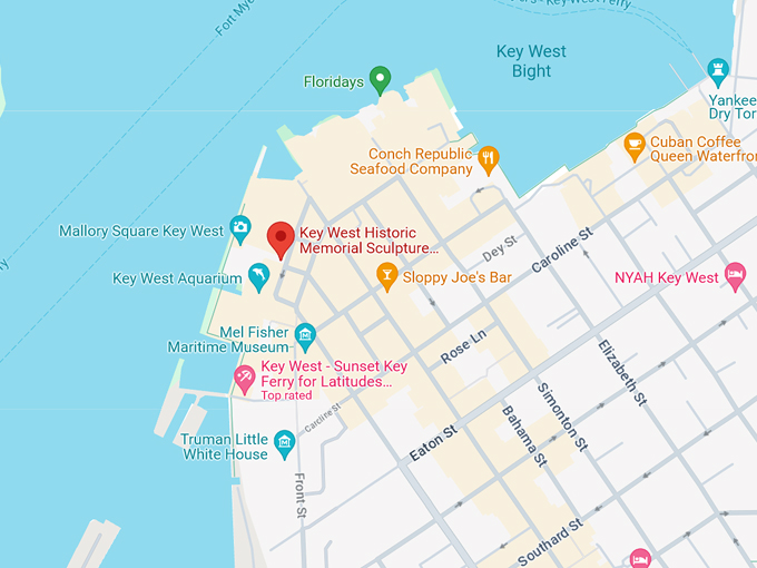 key west historic memorial sculpture garden 10 map