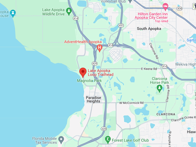 lake apopka loop trail 10 map