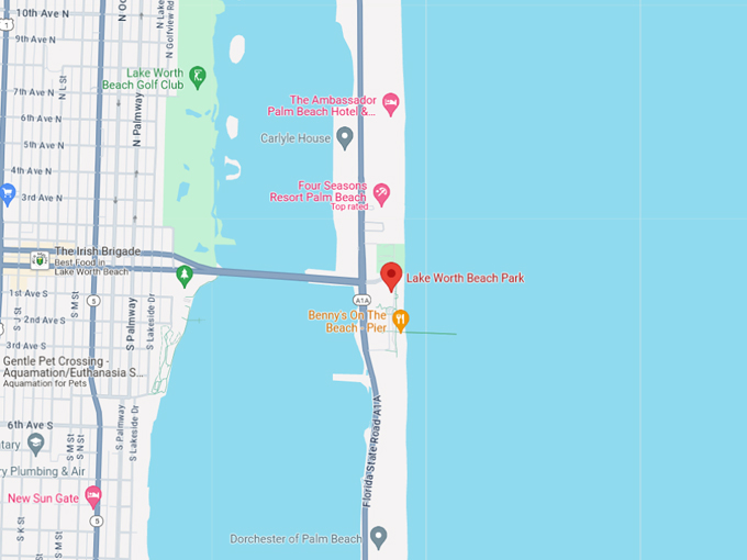 lake worth beach park 10 map