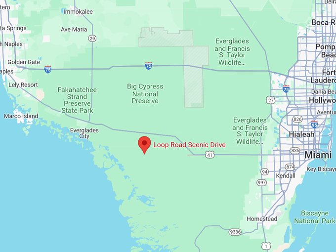 loop road scenic drive 10 map