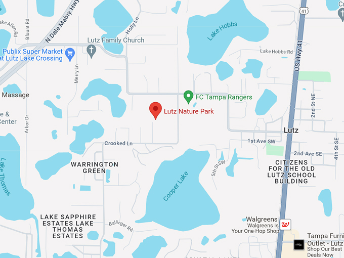 lutz nature park 10 map