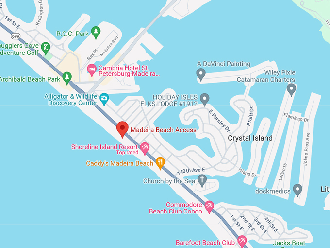 madeira beach 10 map