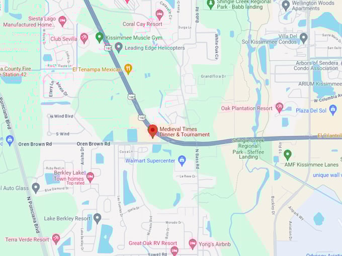 medieval times dinner tournament 10 map