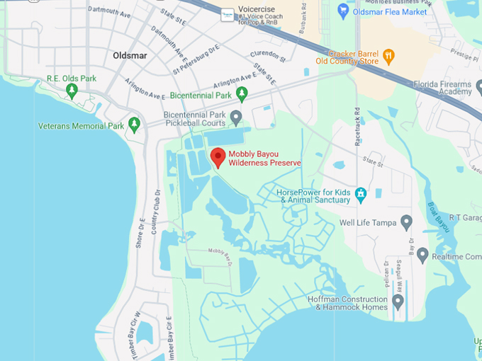 mobbly bayou wilderness preserve 10 map