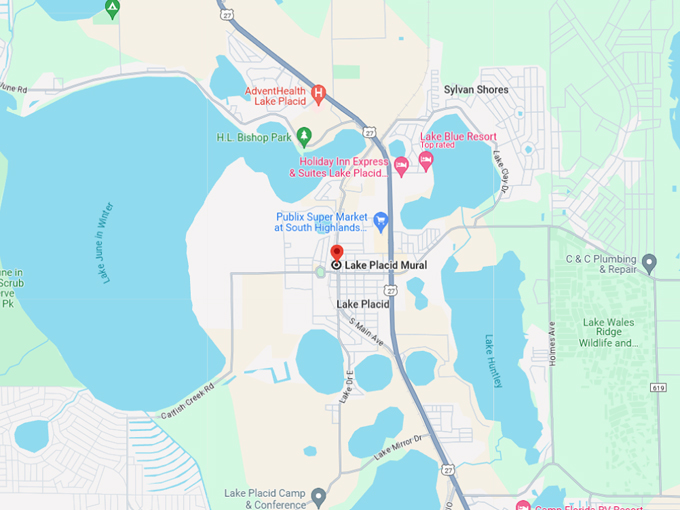 murals of lake placid 10 map