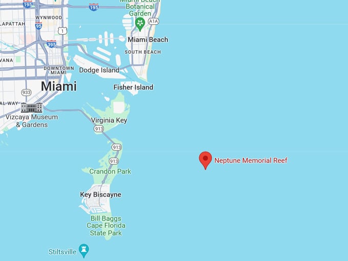 neptune memorial reef 10 map