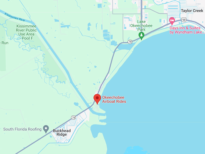okeechobee airboat rides 10 map