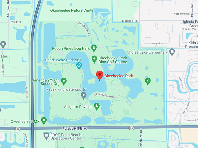 okeeheelee park 10 map