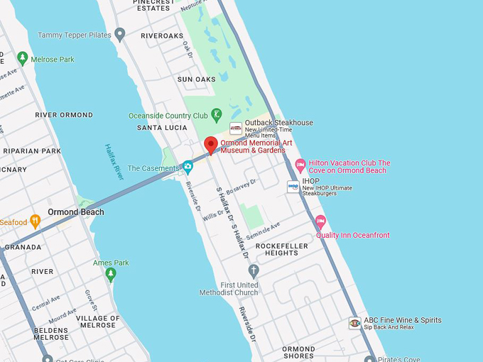 ormond memorial art museum gardens 10 map