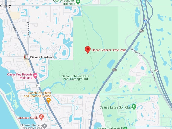 oscar scherer state park 10 map 1