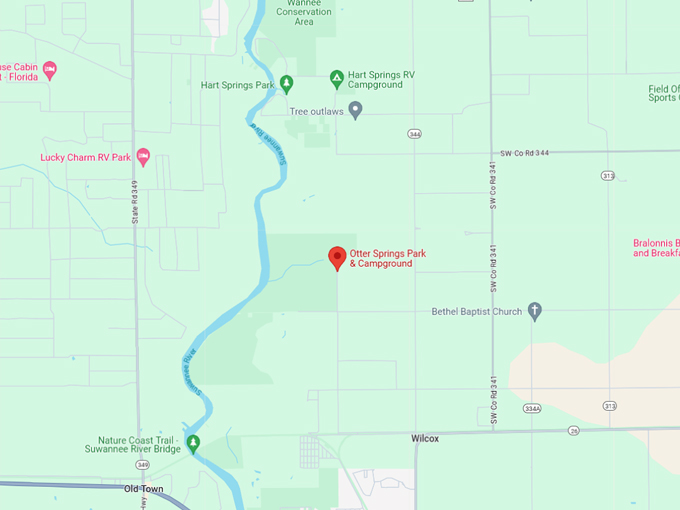 otter springs campground 10 map