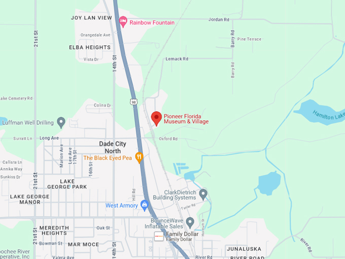 pioneer florida museum village 10 map