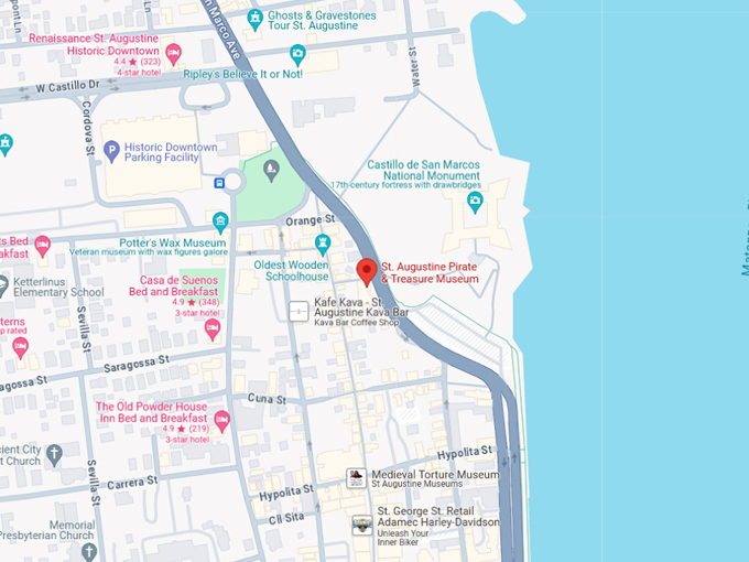 pirate treasure museum 10 map