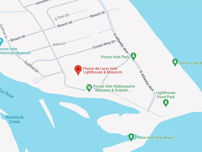ponce de leon inlet lighthouse 10 map