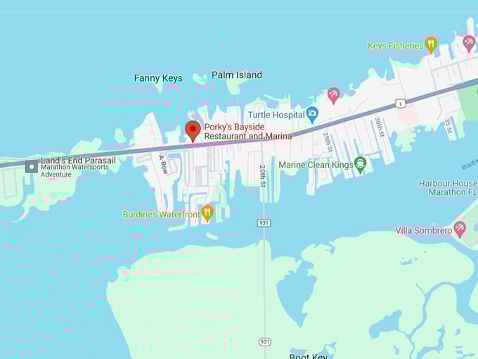 porkys bayside restaurant and marina 10 map