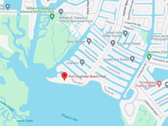 port charlotte beach park 10 map