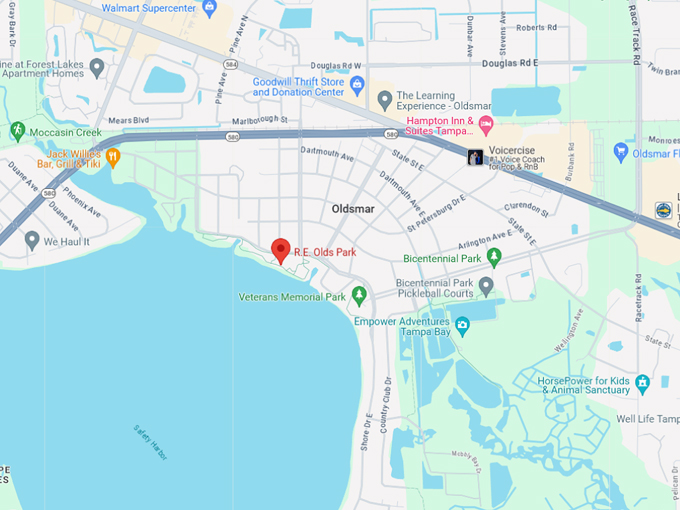 r.e. olds park 10 map