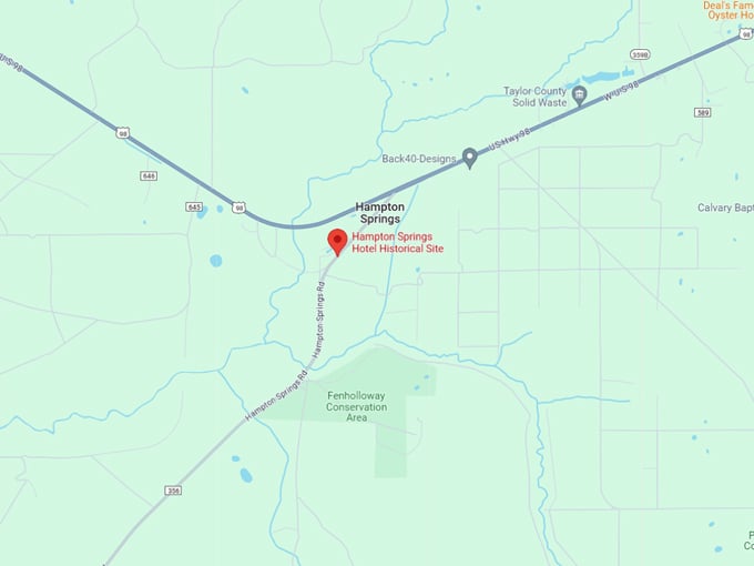 ruins of the hampton springs hotel 10 map