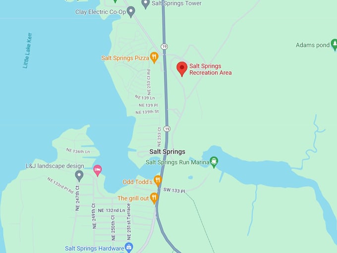 salt springs recreation area 10 map