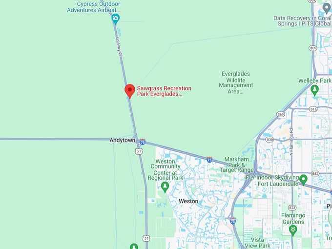 sawgrass recreation park 10 map