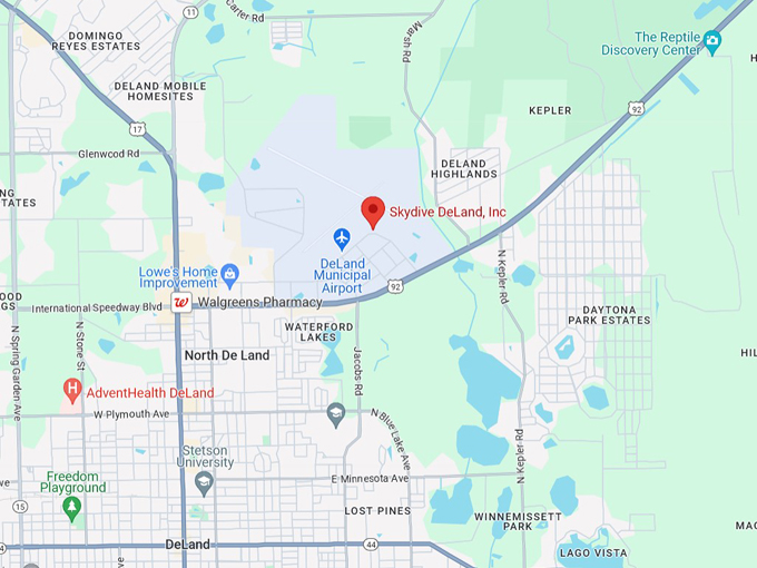 skydive deland 10 map