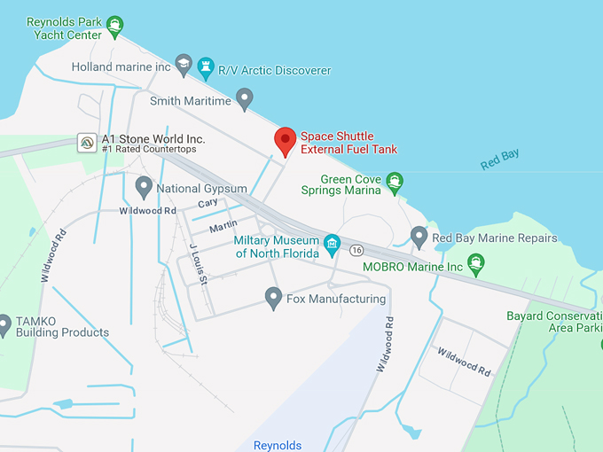 space shuttle fuel tank 10 map