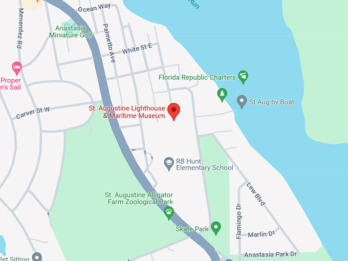 st. augustine lighthouse and maritime museum 10 map