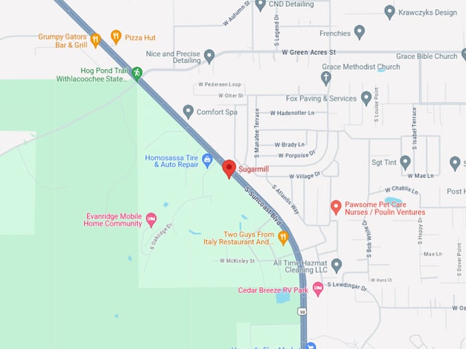 sugarmill family restaurant 10 map