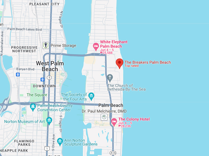 the breakers hotel 10 map