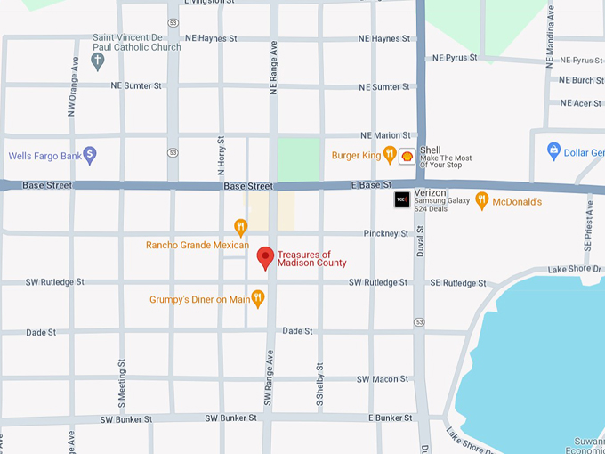 treasures of madison county museum 10 map