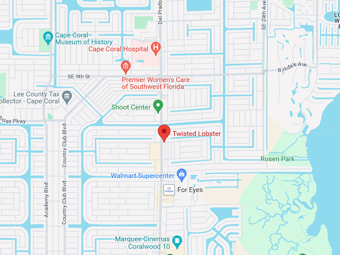 twisted lobster 10 map