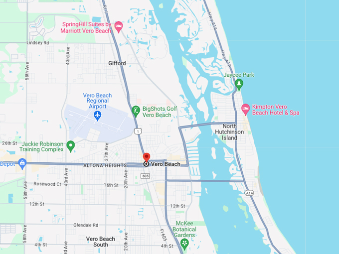 vero beach 10 map