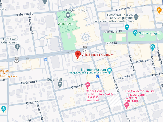 villa zorayda museum 10 map