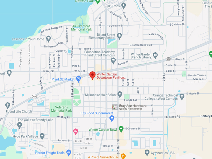 winter garden farmers market 10 map