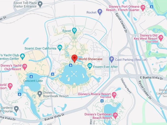 world showcase at epcot 10 map