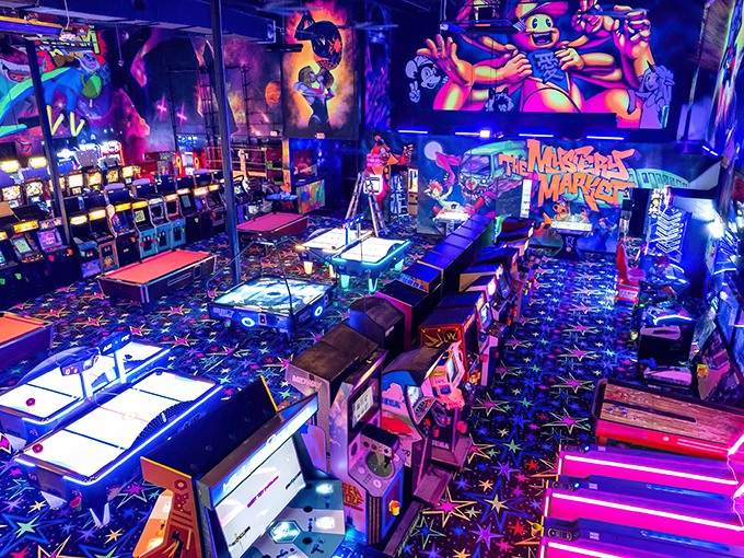 Arcade Monsters Oviedo: A neon galaxy of gaming wonders where time stands still and joysticks rule the universe. The mothership has landed, and it's glorious.