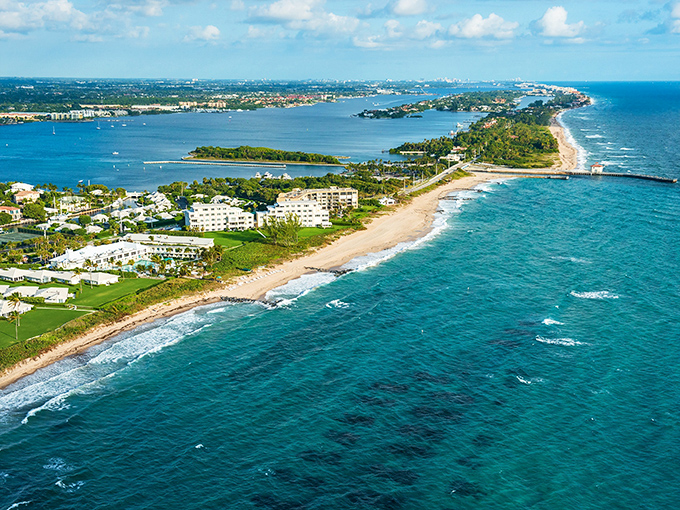 Boynton Beach Where the Atlantic meets paradise &ndash; a bird's-eye view of Florida's coastal gem nestled between bustling cities yet worlds away from the chaos.