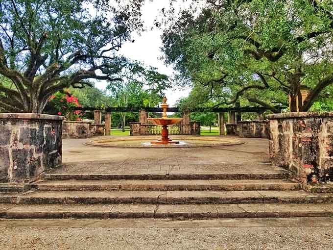 Stone steps lead to Mediterranean dreams where Florida sunshine meets Old World elegance in perfect harmony.