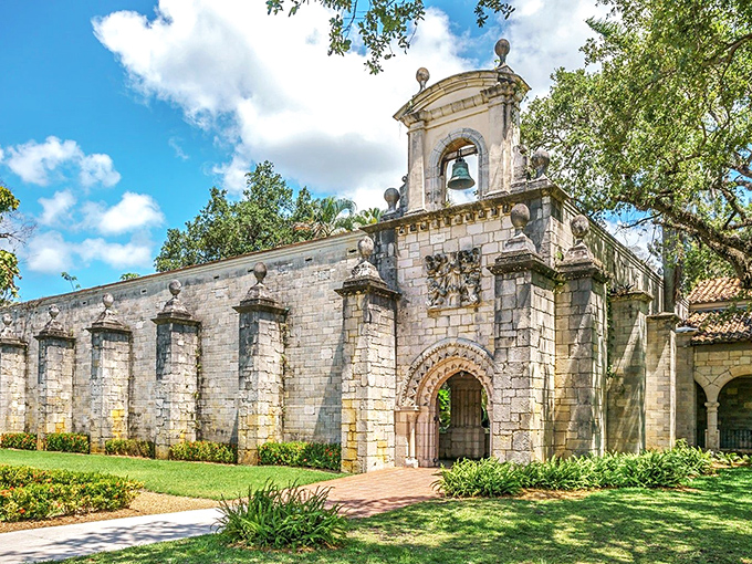 Medieval magnificence meets Miami sunshine as this 12th-century Spanish monastery stands defiantly against Florida's tropical backdrop.