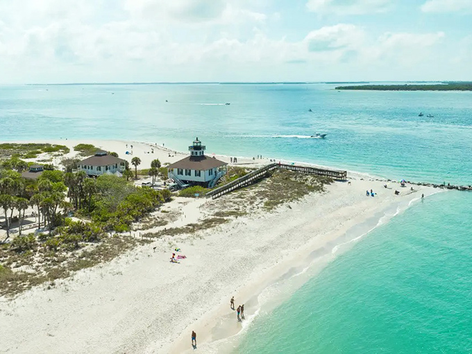 Gasparilla Island State Park welcomes visitors with swaying palms and pristine shores, a Florida paradise where stress doesn't stand a chance.