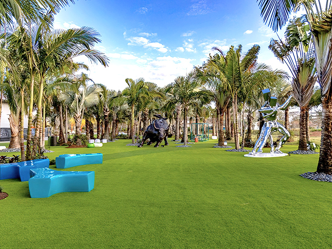 A tropical paradise where art meets nature, the Lake Nona Sculpture Garden invites visitors into a world of creative wonder.