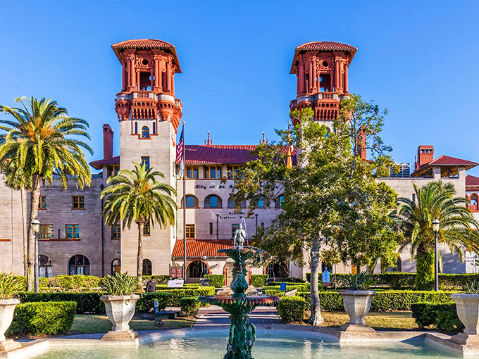The majestic Lightner Museum stands as a Spanish Renaissance revival masterpiece in St. Augustine, where history and elegance converge under the Florida sun.