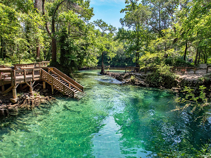Madison Blue Spring's impossibly turquoise waters aren't the result of clever photography tricks – Mother Nature just showing off her favorite color palette.